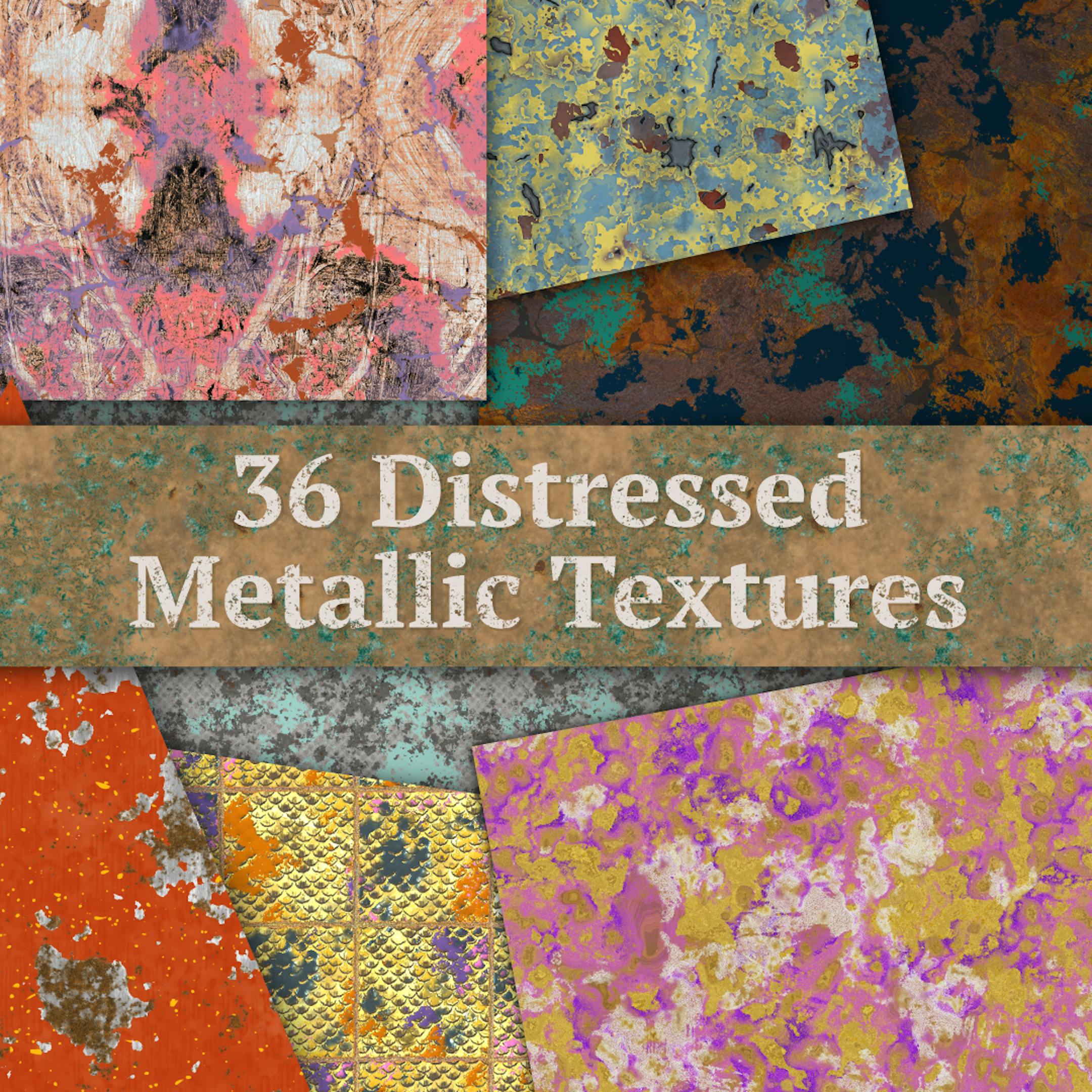 Distressed metallic texture pack