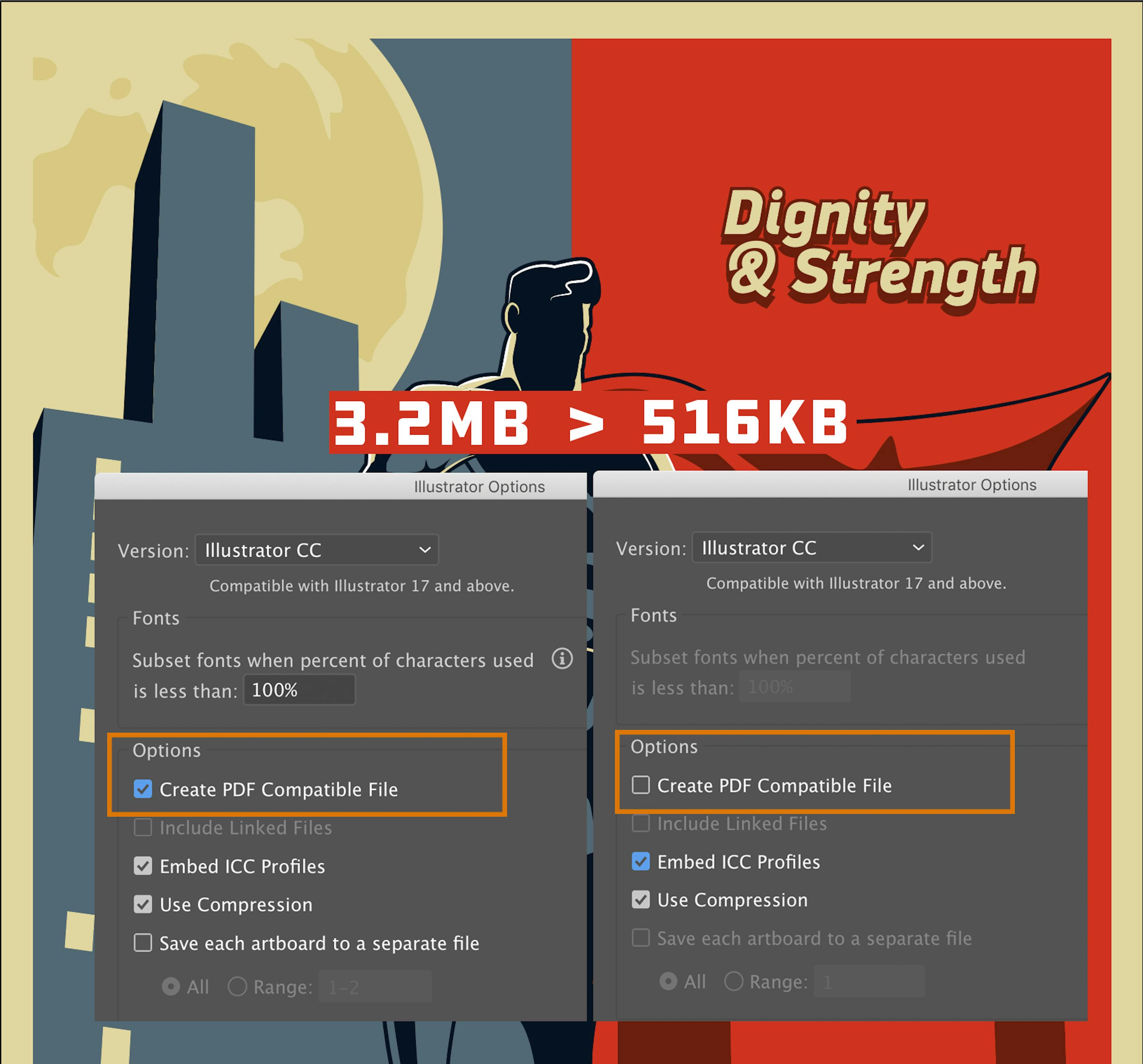 9 ways to minimize file size in Illustrator