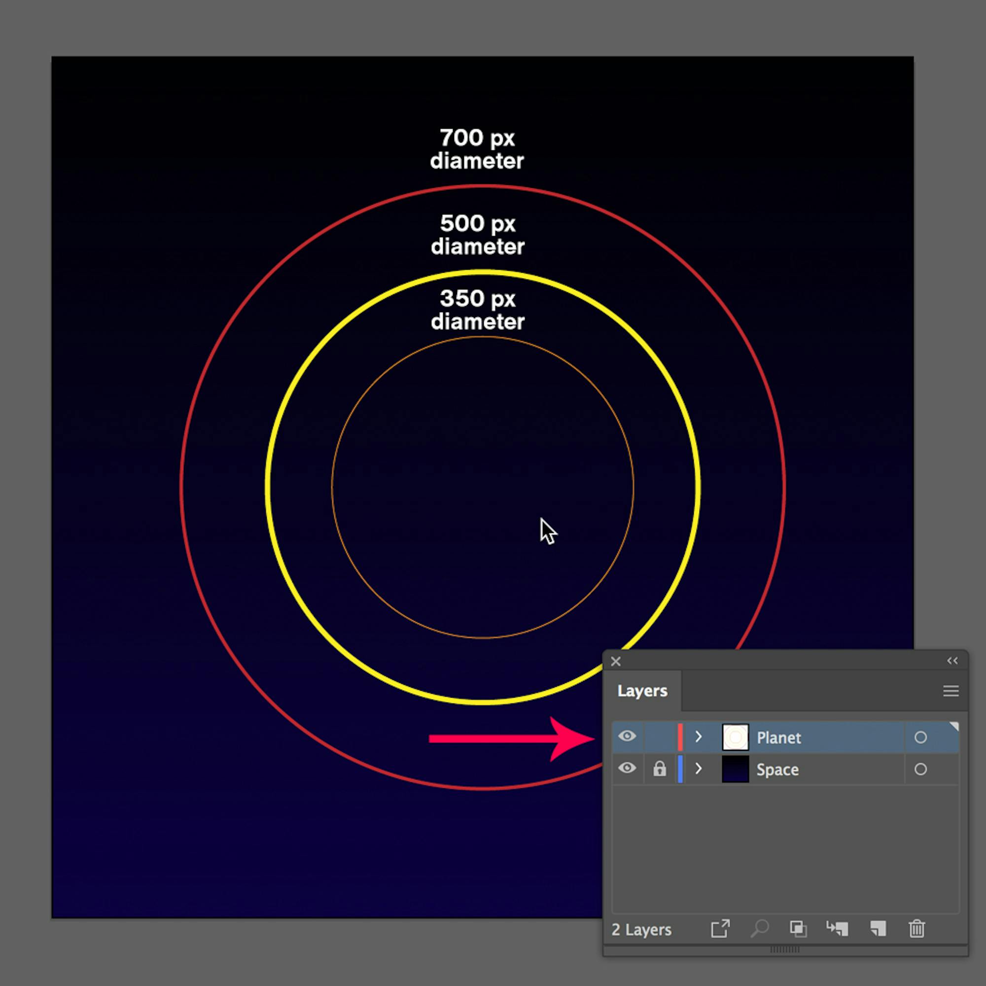 Creating 'planet offset' with Stylism