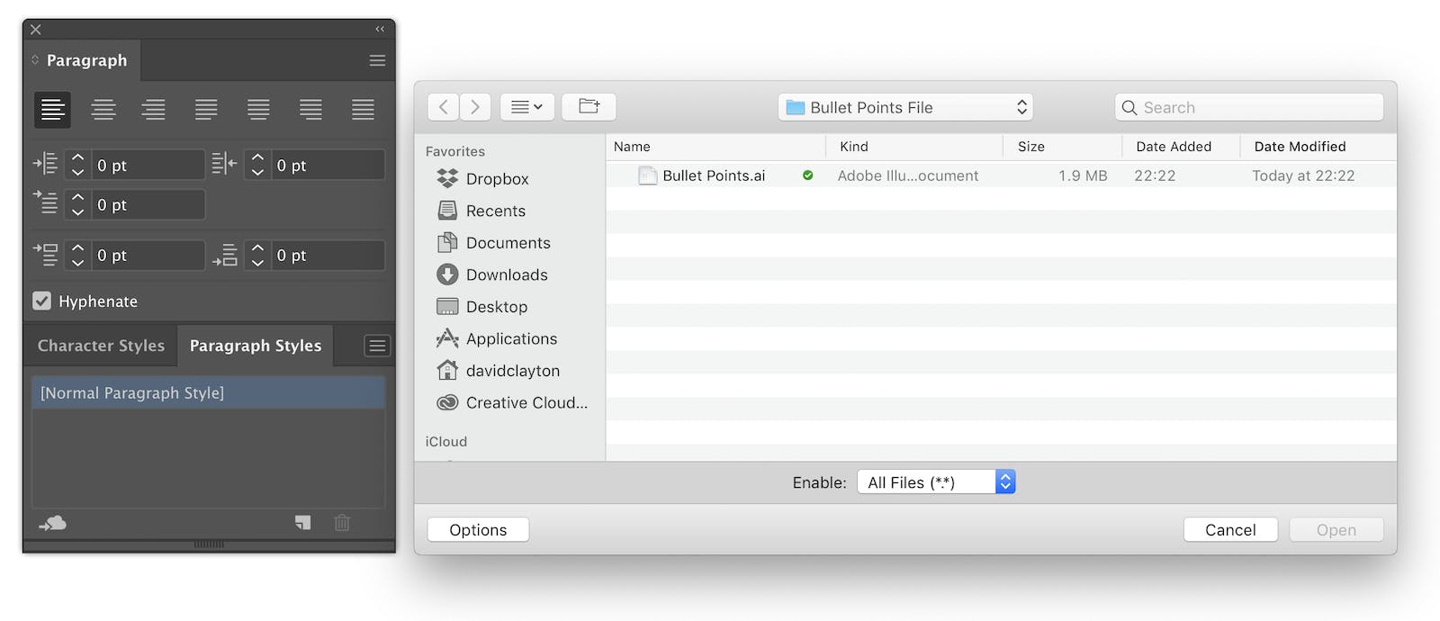 How to add bullet points to text in Adobe Illustrator