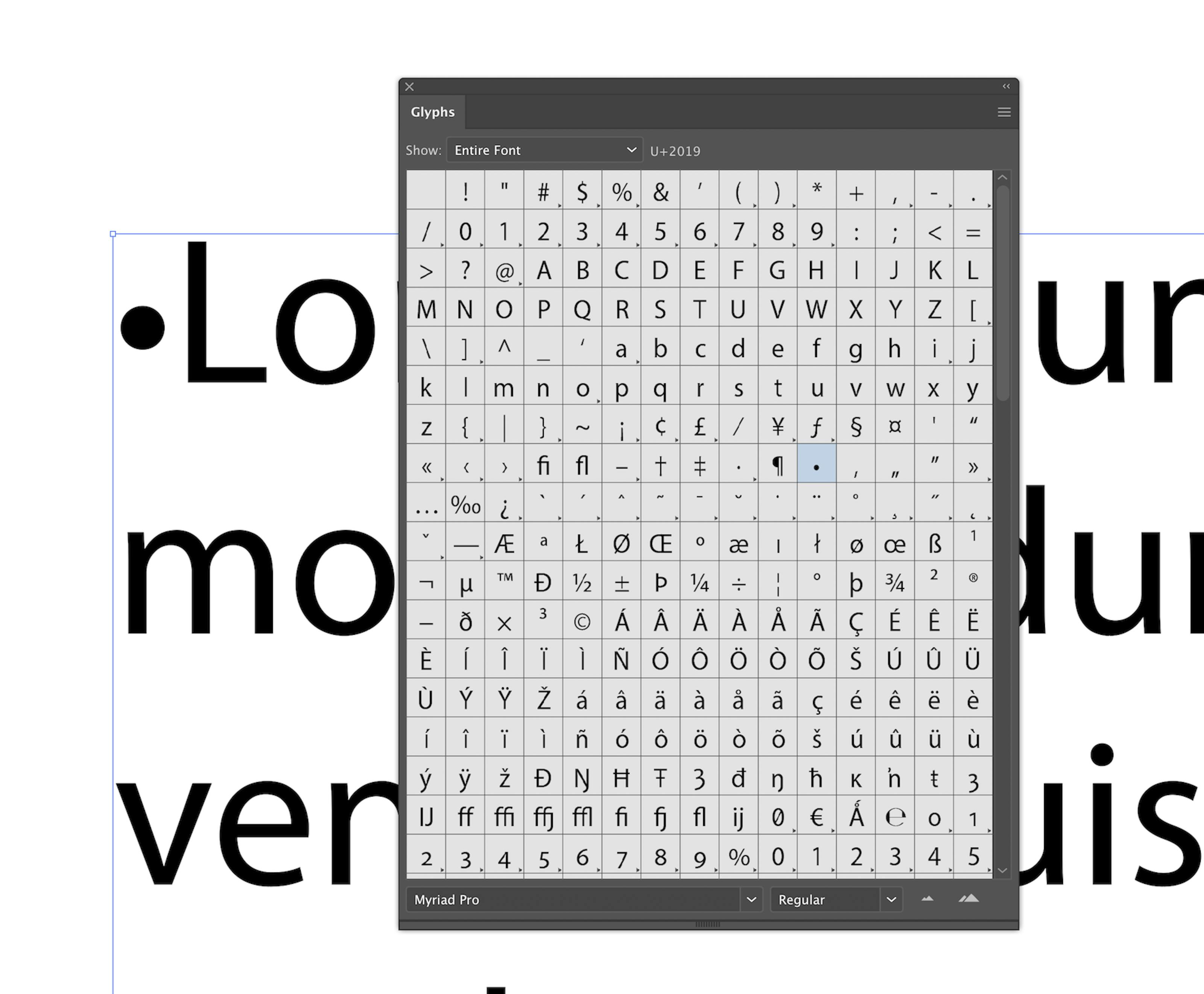 How to add bullet points to text in Adobe Illustrator