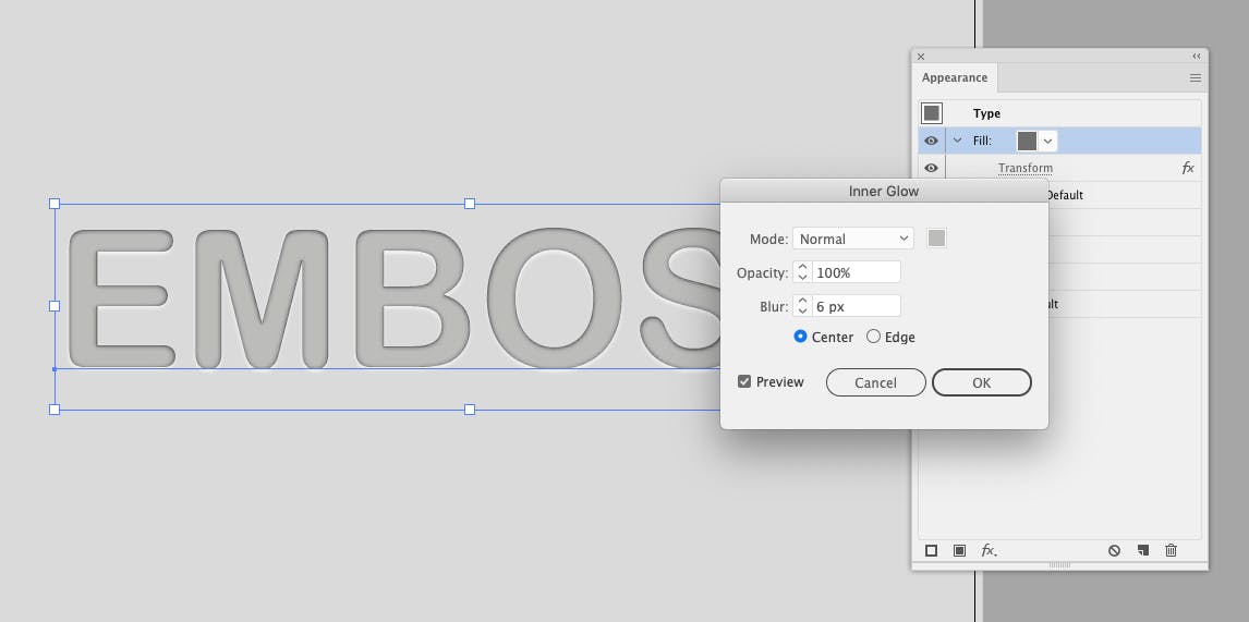 How to create bevel & emboss text effects in Illustrator