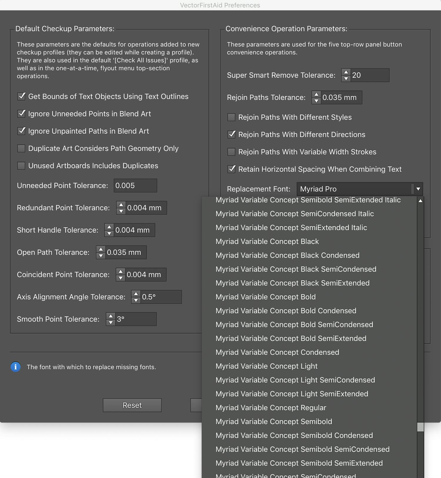 Replace missing fonts in Adobe Illustrator