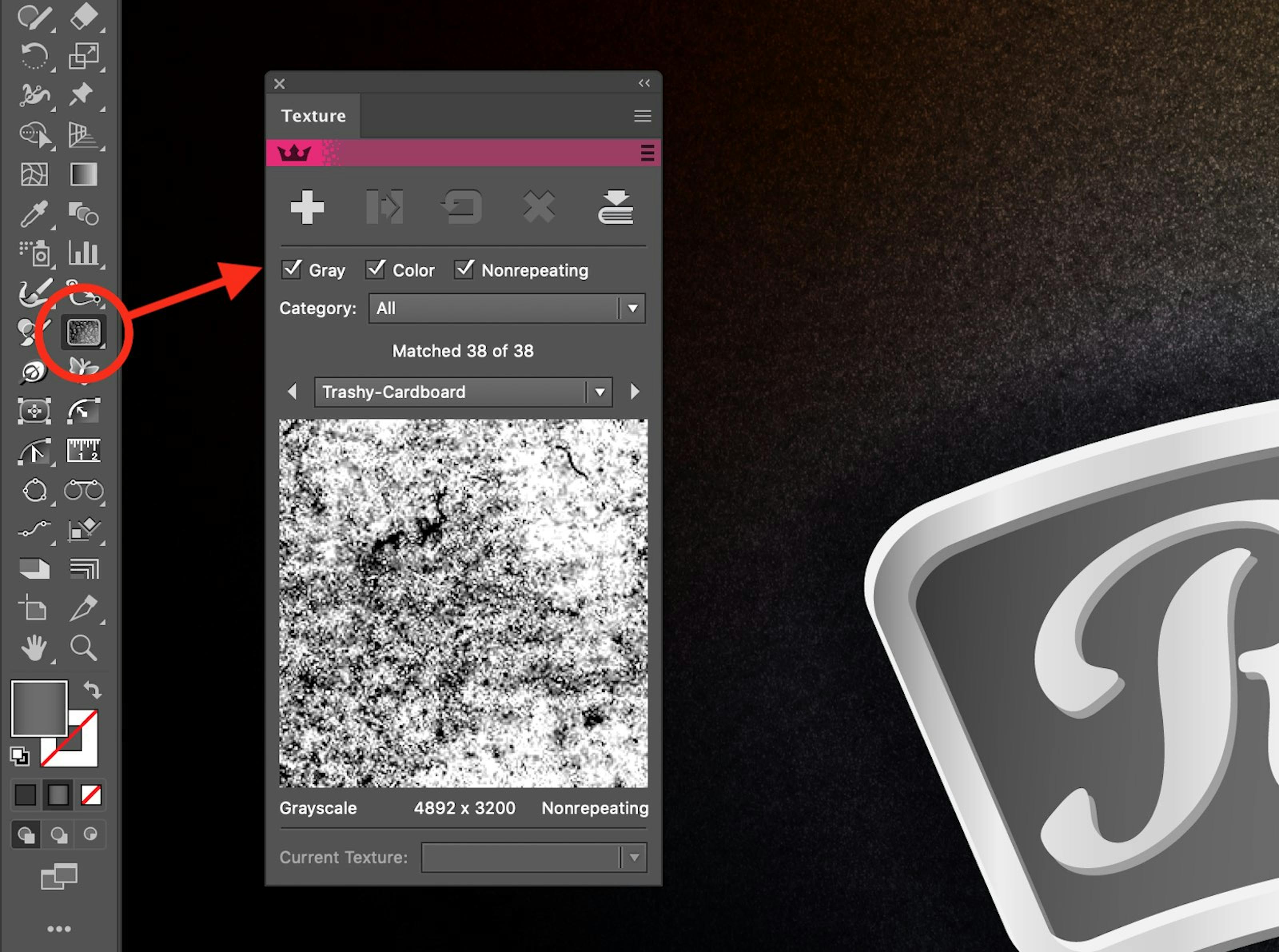 How to create a gold glitter texture in Adobe Illustrator