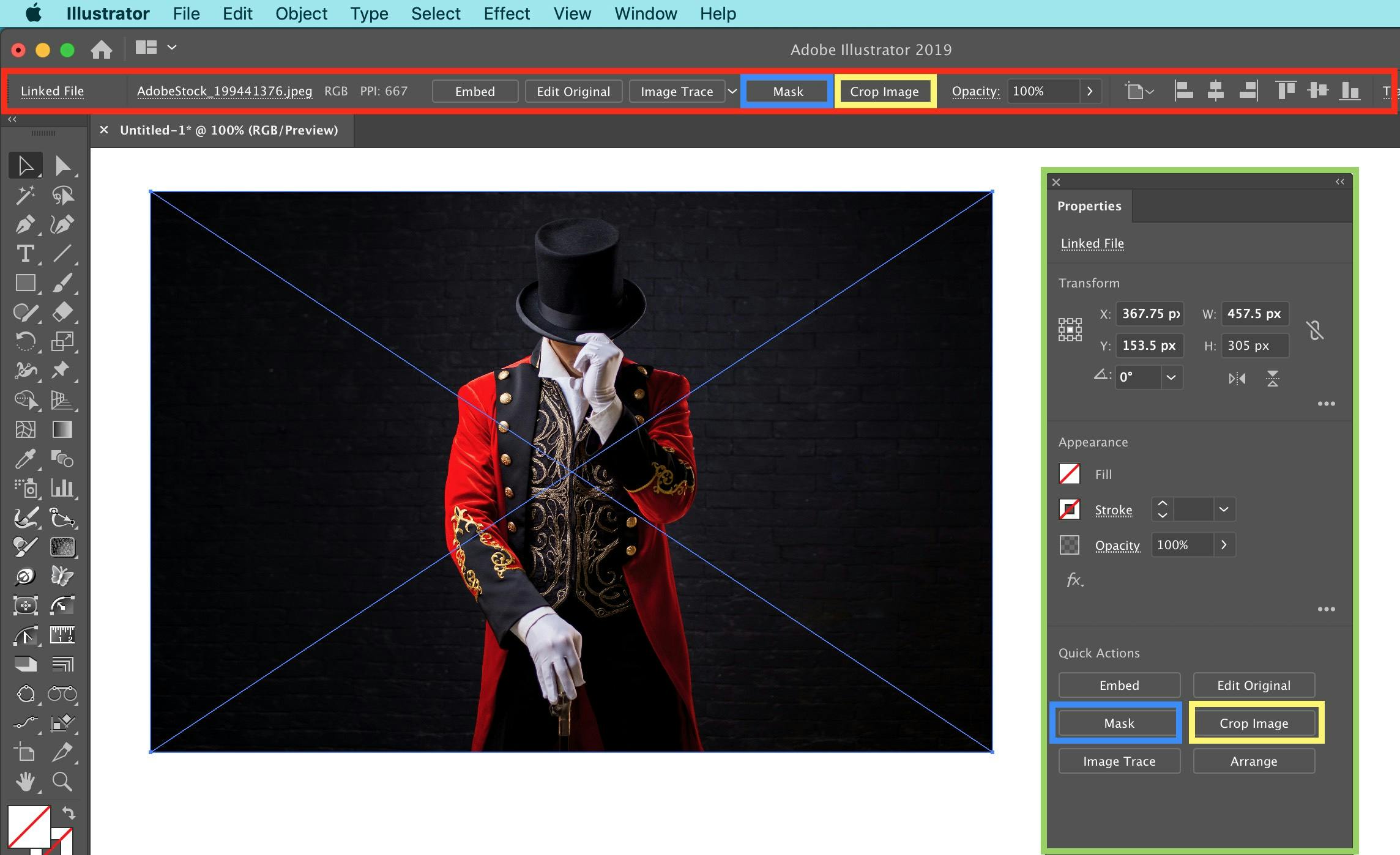 How to crop and trim a photo in Adobe Illustrator