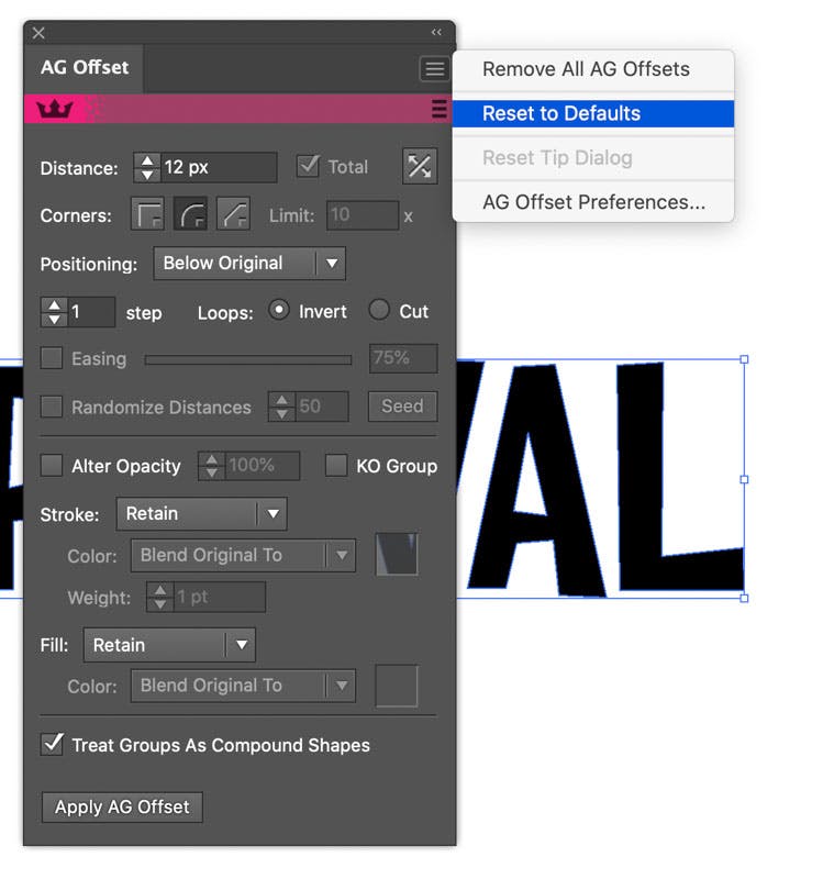 Making colourful offsets with gradients - AG Offset