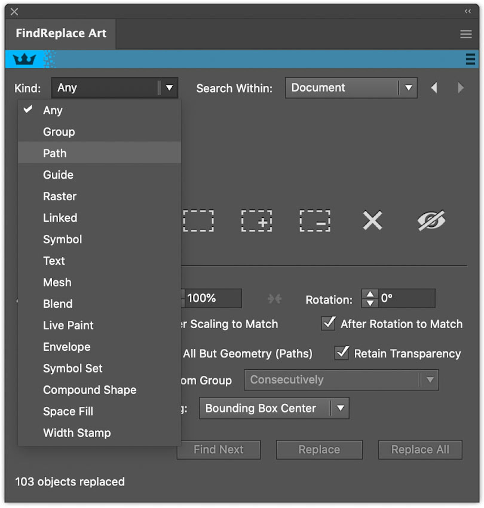 Quick FindReplace - Swapping shapes in a poster | Astute Graphics