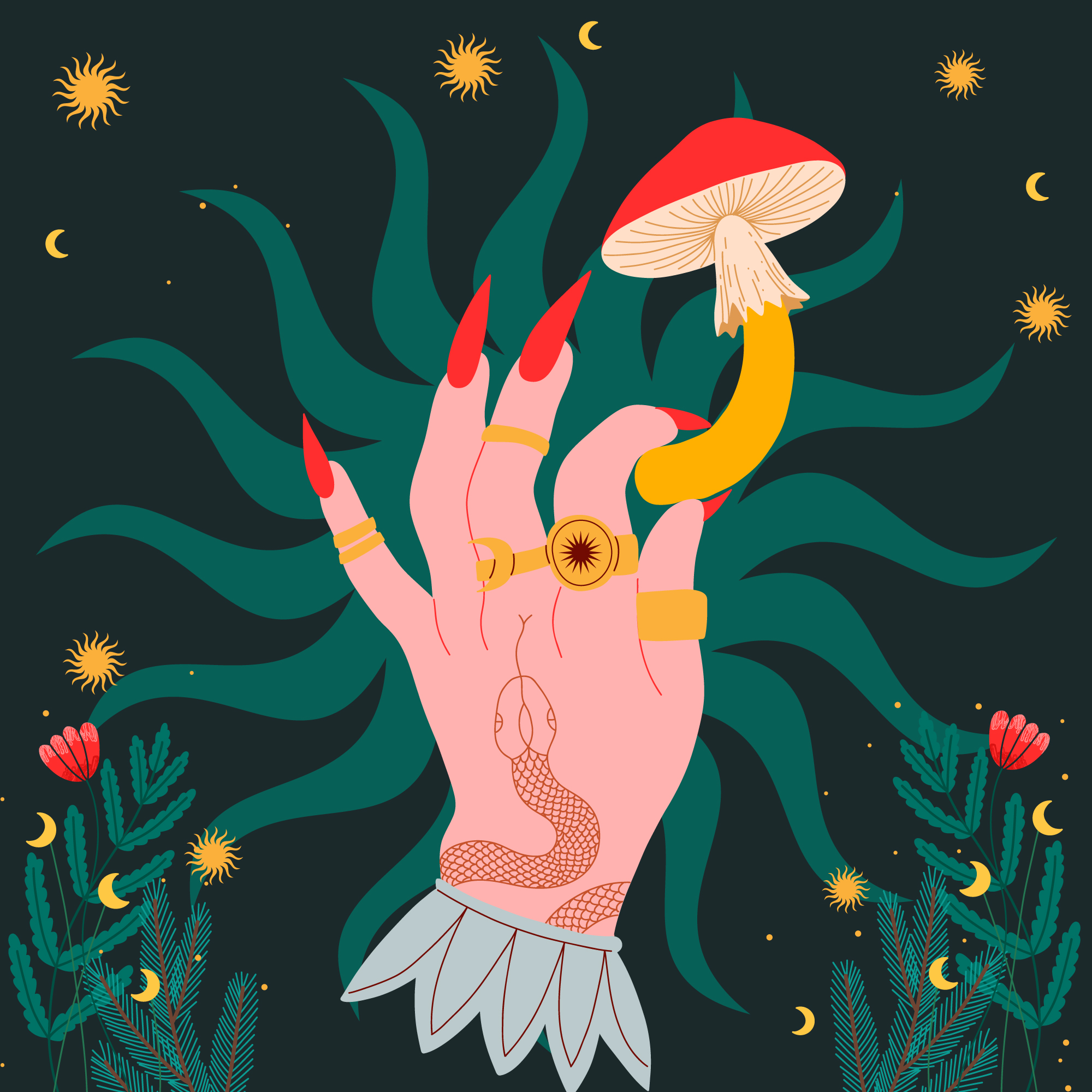 How to create a squiggly sun in Illustrator